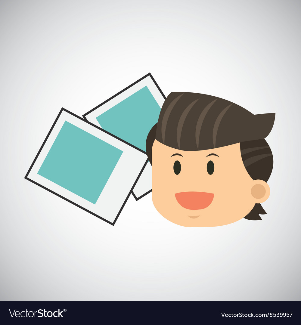 Photo design flat Royalty Free Vector Image - VectorStock