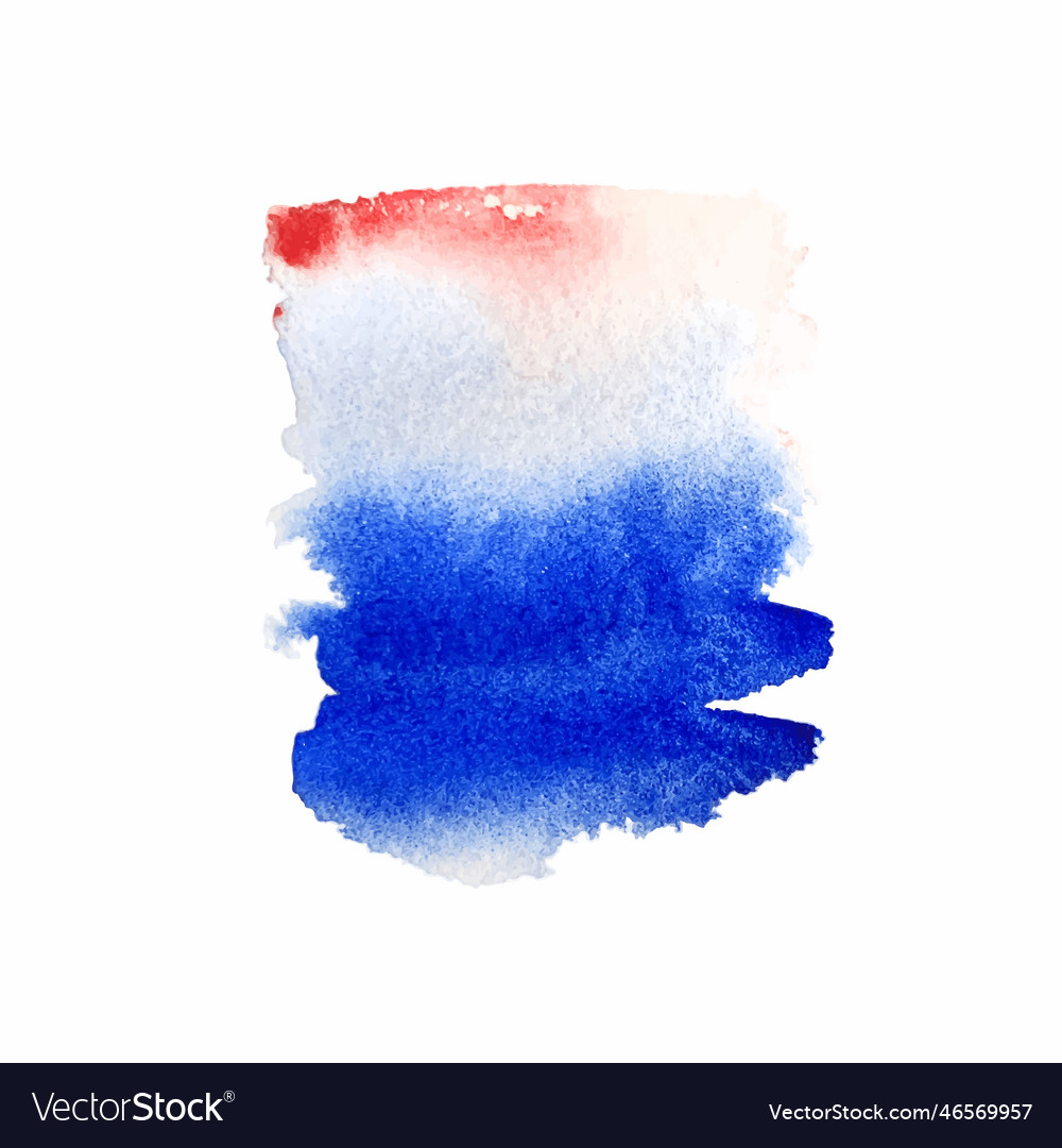 Red blue watercolor stain 1 blue watercolor Vector Image