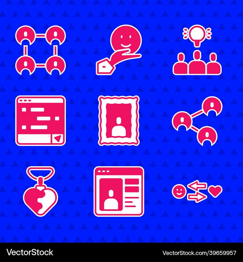 Set picture frame dating app online romantic Vector Image