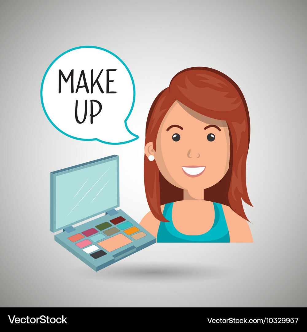 Woman make up cosmetic Royalty Free Vector Image