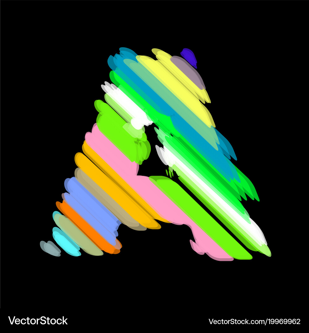Abstract colorful alphabet letter a Royalty Free Vector