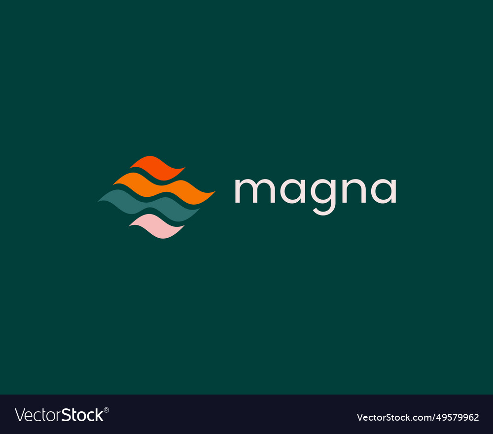 Abstract logo from waves creative flow motion Vector Image