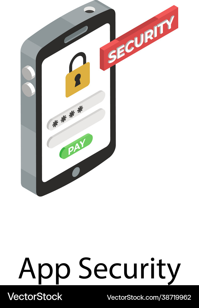 App security Royalty Free Vector Image - VectorStock