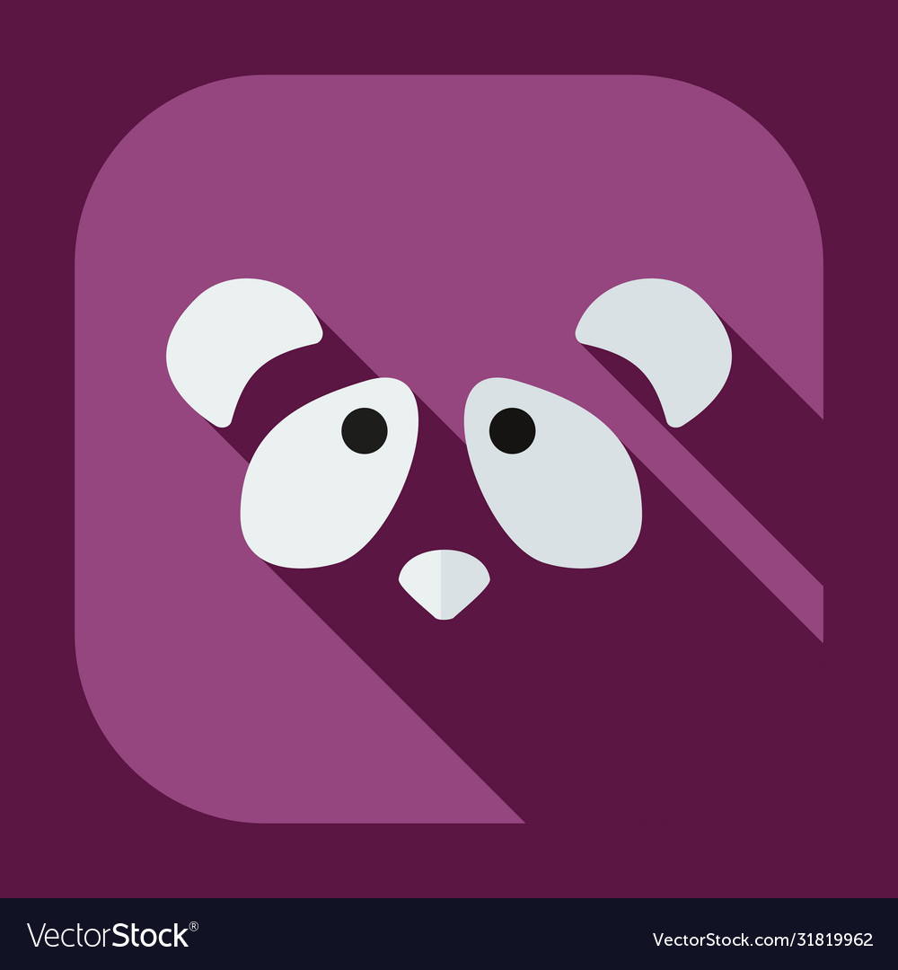 Flat modern design with shadow icons pandas Vector Image
