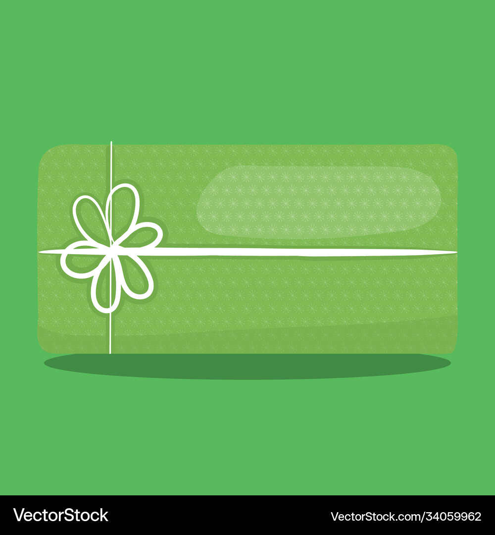Gifts green wrapper wide 16 Royalty Free Vector Image