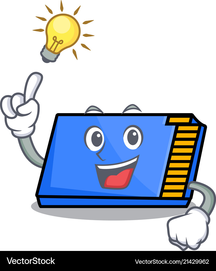 Have an idea memory card mascot cartoon Royalty Free Vector