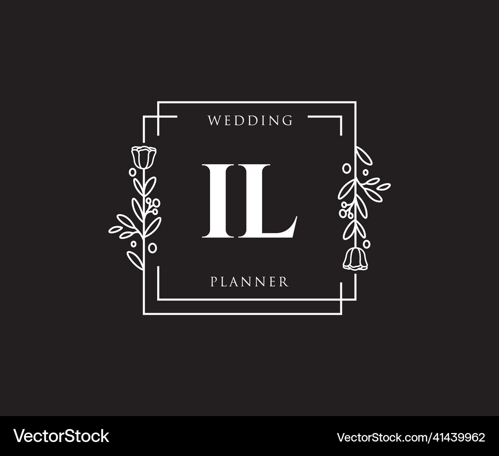 Initial il feminine logo usable for nature salon Vector Image