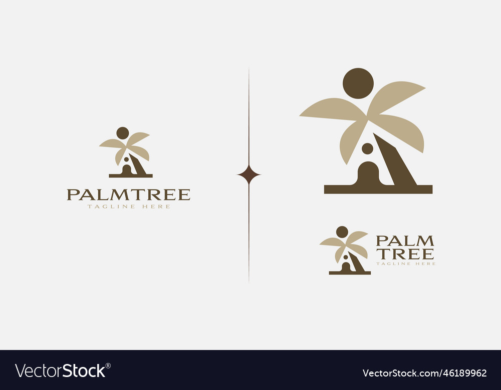 Palm tree summer tropical universal creative Vector Image