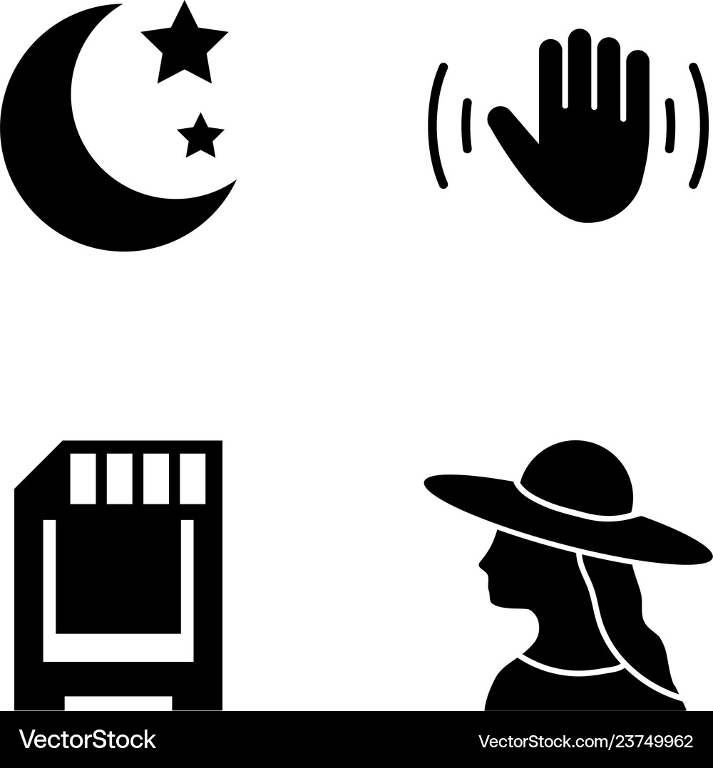 Photo video mode simple related icons Royalty Free Vector