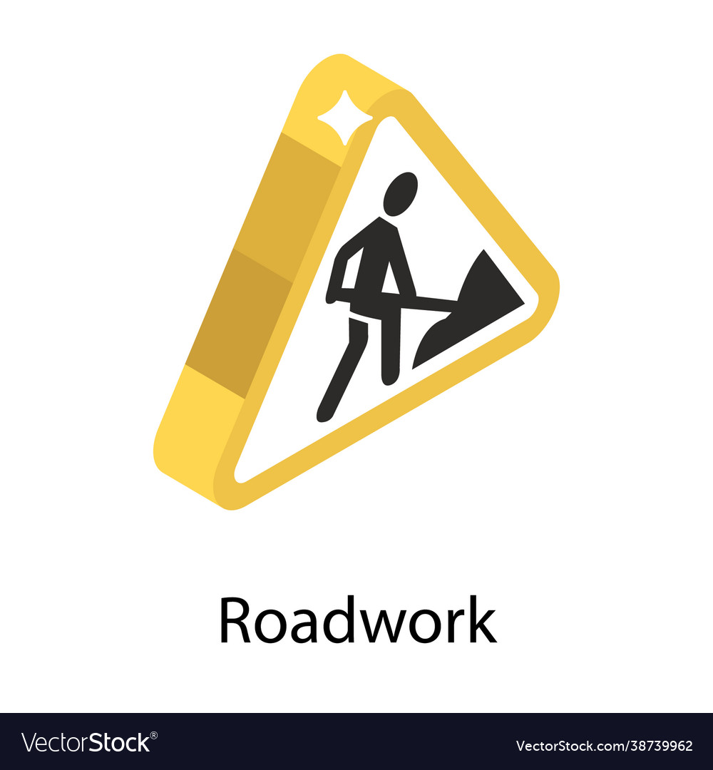Roadwork Royalty Free Vector Image - VectorStock
