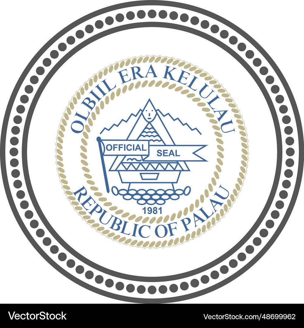Seal of palau Royalty Free Vector Image - VectorStock