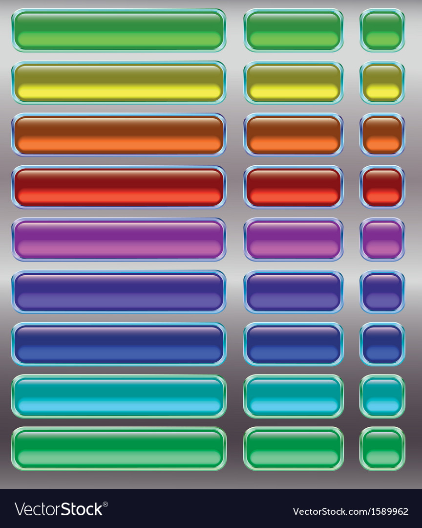 Set of colored web buttons Royalty Free Vector Image