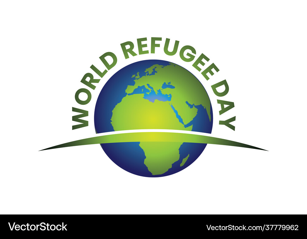World refugee day suitable for greeting card Vector Image
