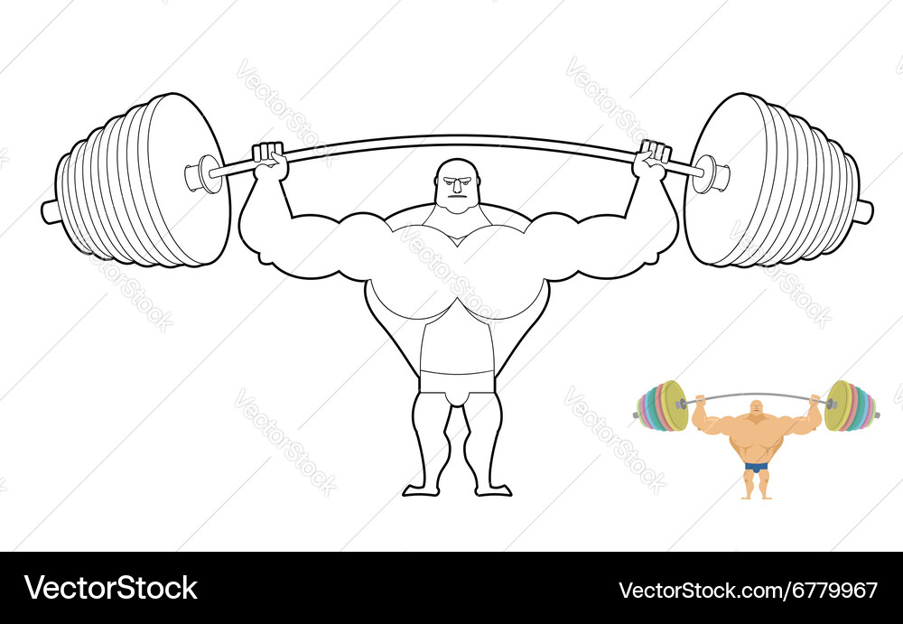 Athlete barbell coloring book bodybuilder harvests