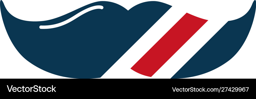 Barber shop moustache icon design Royalty Free Vector Image