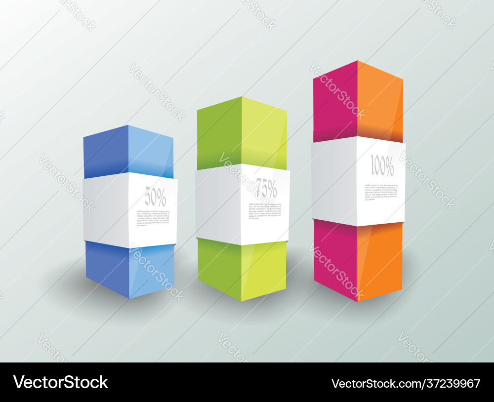 Business design template with bright 3d cubes can Vector Image