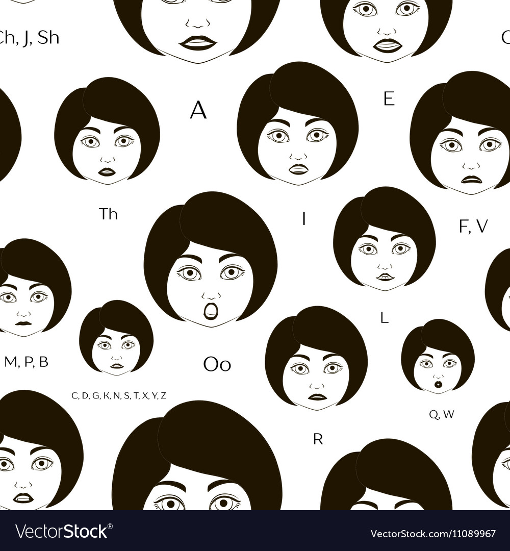 Set character lip-sync pattern Royalty Free Vector Image Set character lip-sync pattern Royalty Free Vector Image