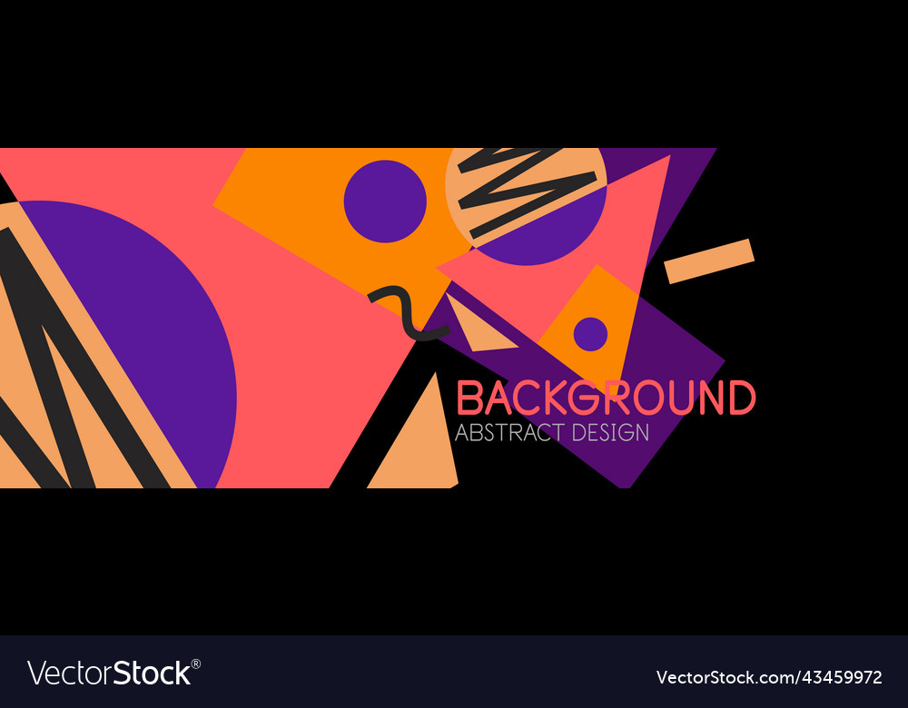 Abstract Background Blocks Lines Triangles Vector Image