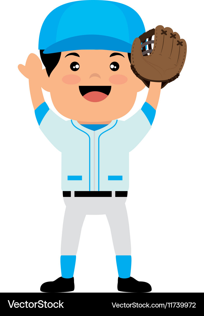 Baseball club player field label design Royalty Free Vector