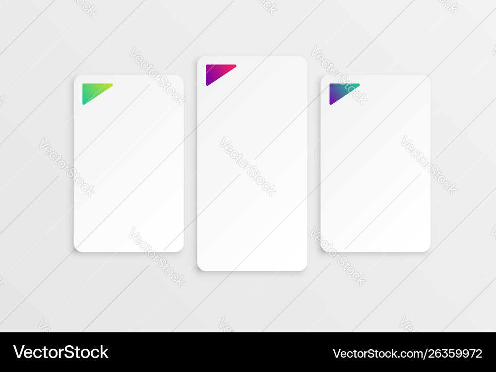 Colorful modern white card template with Vector Image
