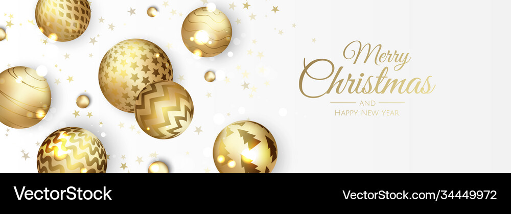 Merry christmas web banner background Royalty Free Vector