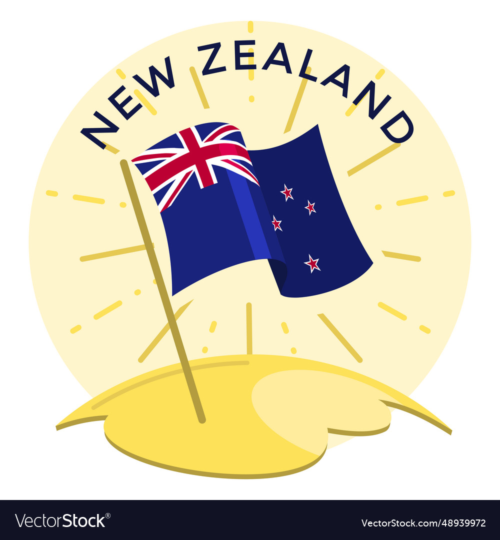 New zealand flag Royalty Free Vector Image - VectorStock