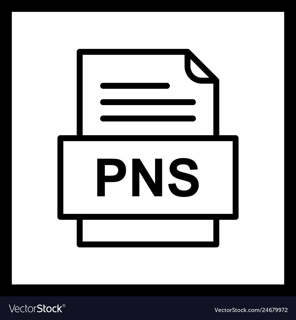 Pns file document icon Royalty Free Vector Image