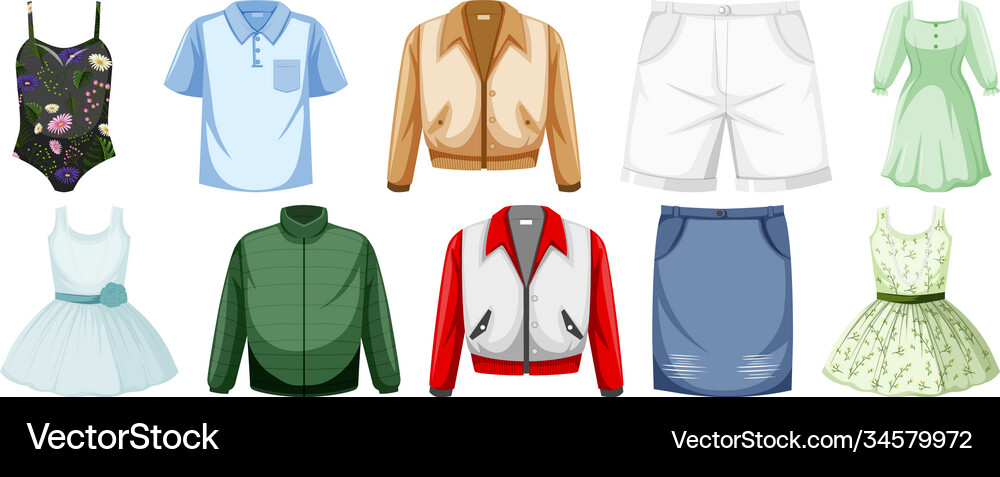 Set clothes mock up Royalty Free Vector Image - VectorStock