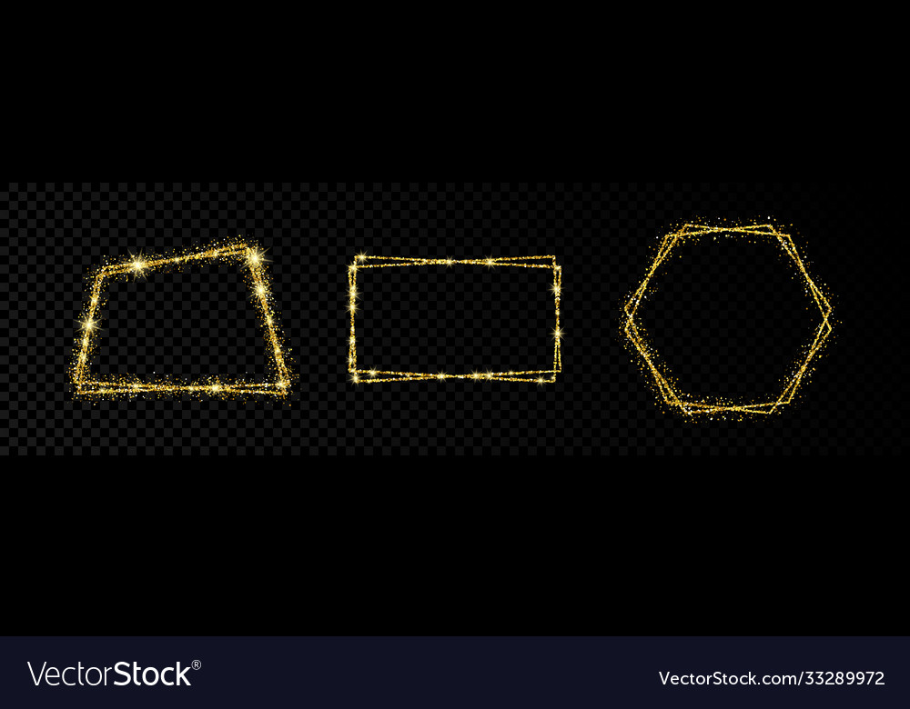 Shiny frames with glowing effects Royalty Free Vector Image