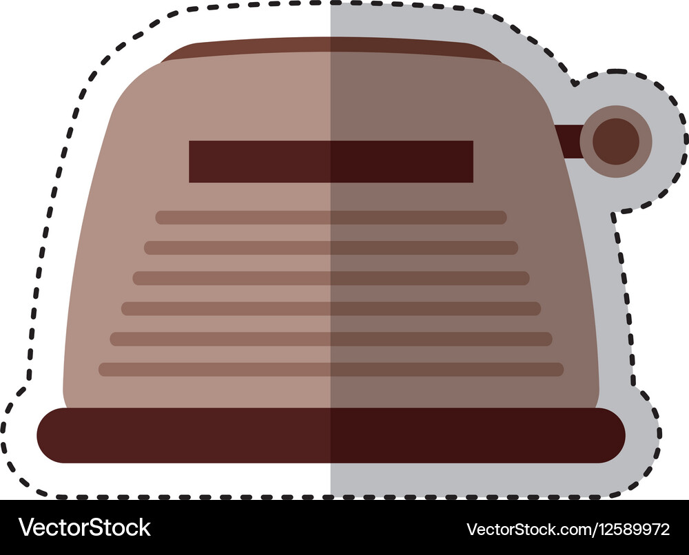 Toaster home appliance isolated icon Royalty Free Vector