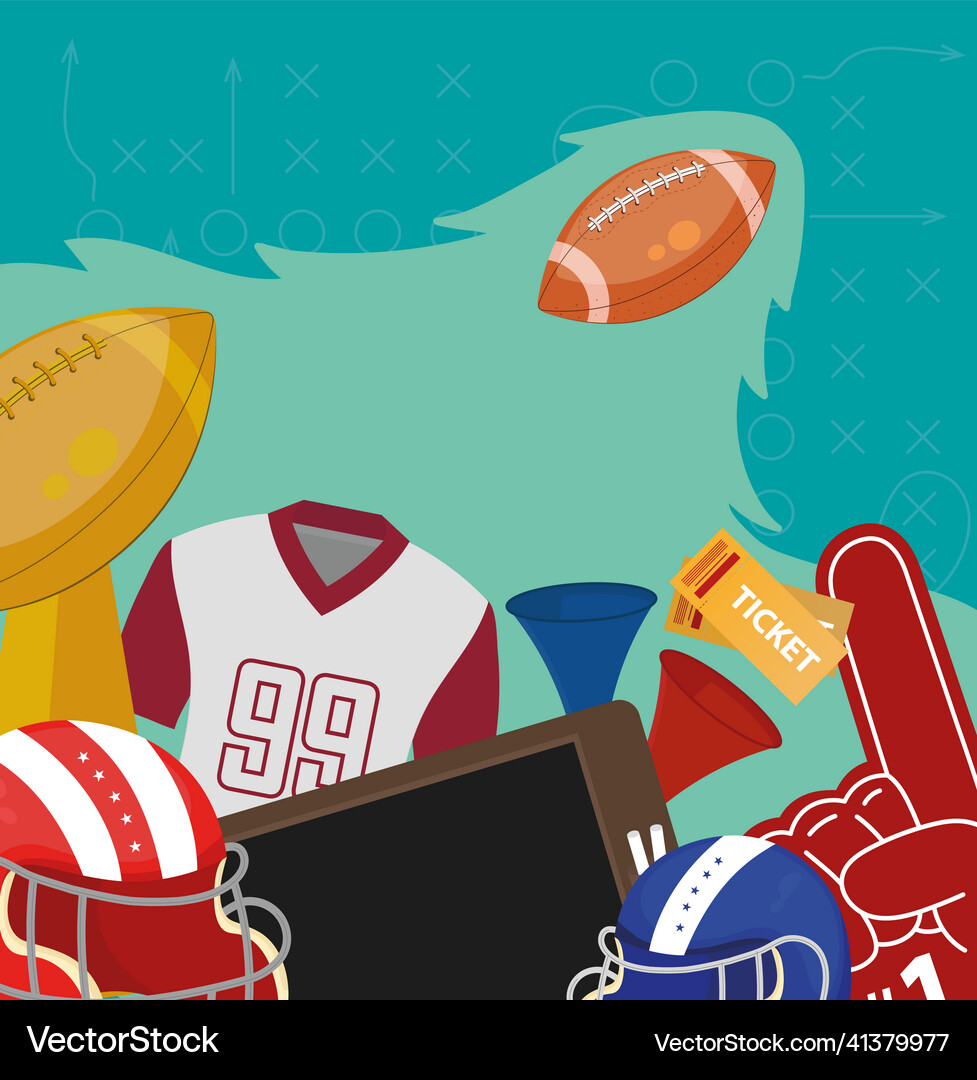 American football competition Royalty Free Vector Image