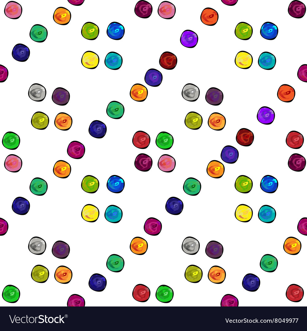 Colored dots beautiful abstract seamless pattern Vector Image