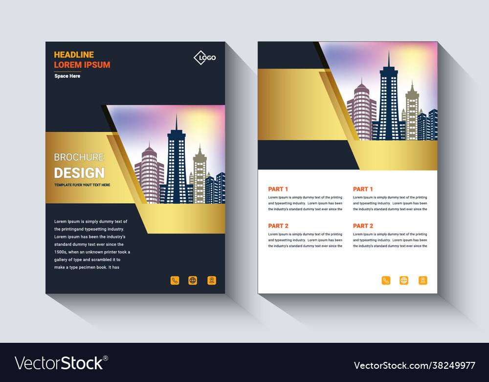Corporate business brochure layout design template