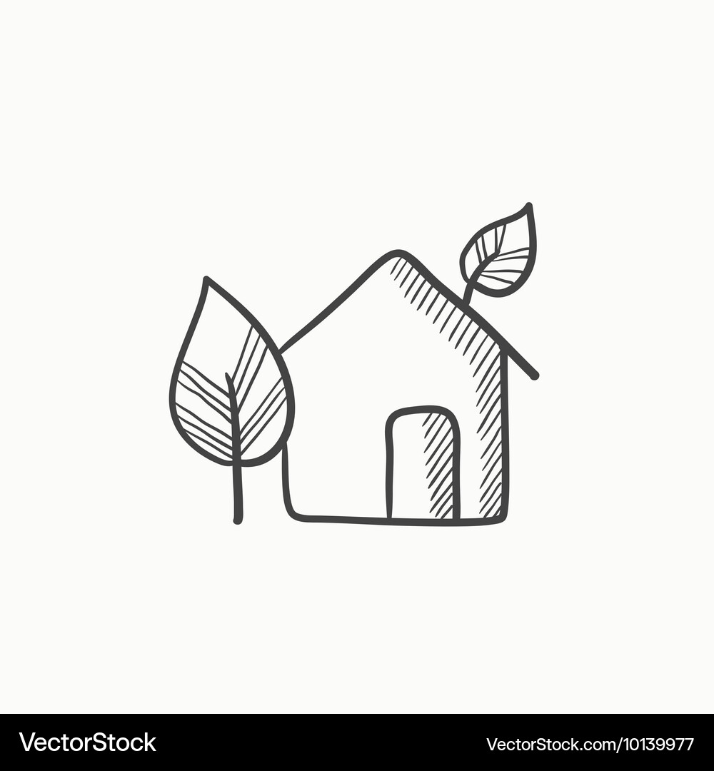 Eco Friendly House Outline Eco Friendly House Stock Vector Images