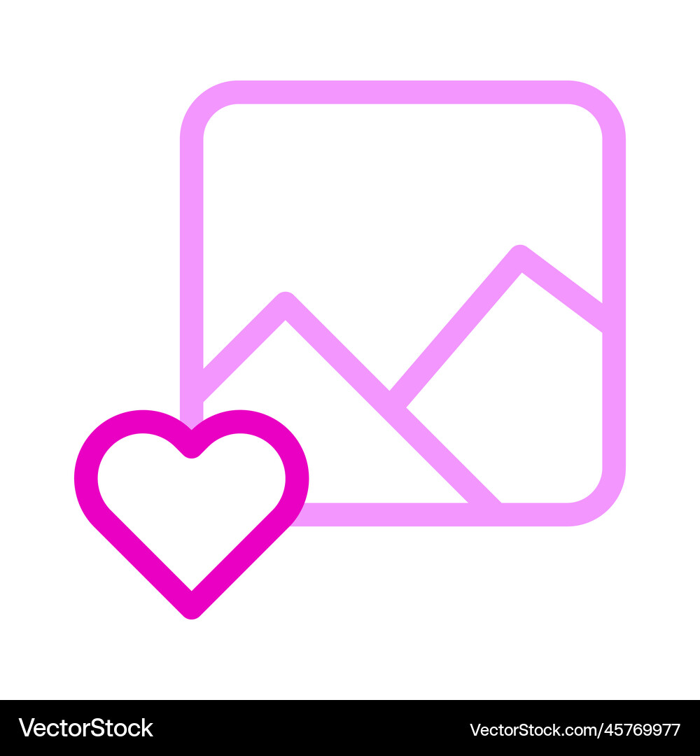 Picture icon duocolor pink style valentine Vector Image
