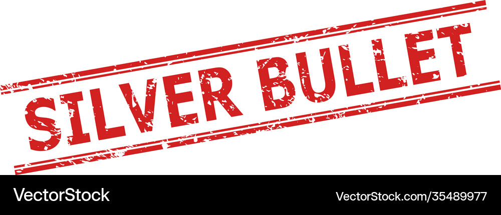 Silver bullet seal with grunged texture and double