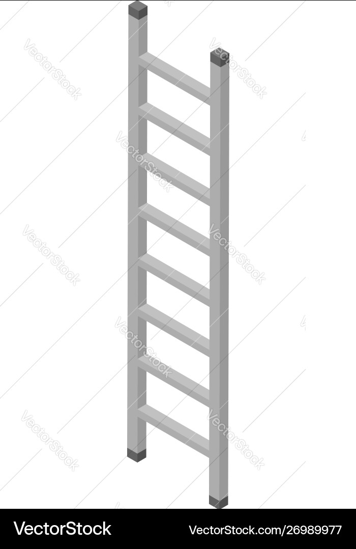 Steel ladder icon isometric style Royalty Free Vector Image