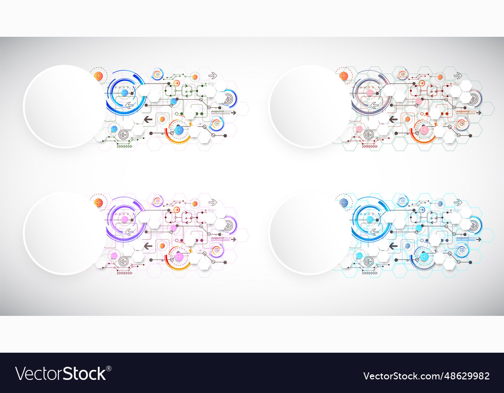 Abstract background with plexus effect scientific Vector Image