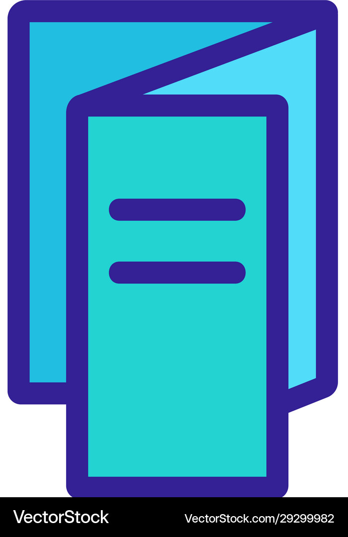 Booklet icon isolated contour symbol Royalty Free Vector