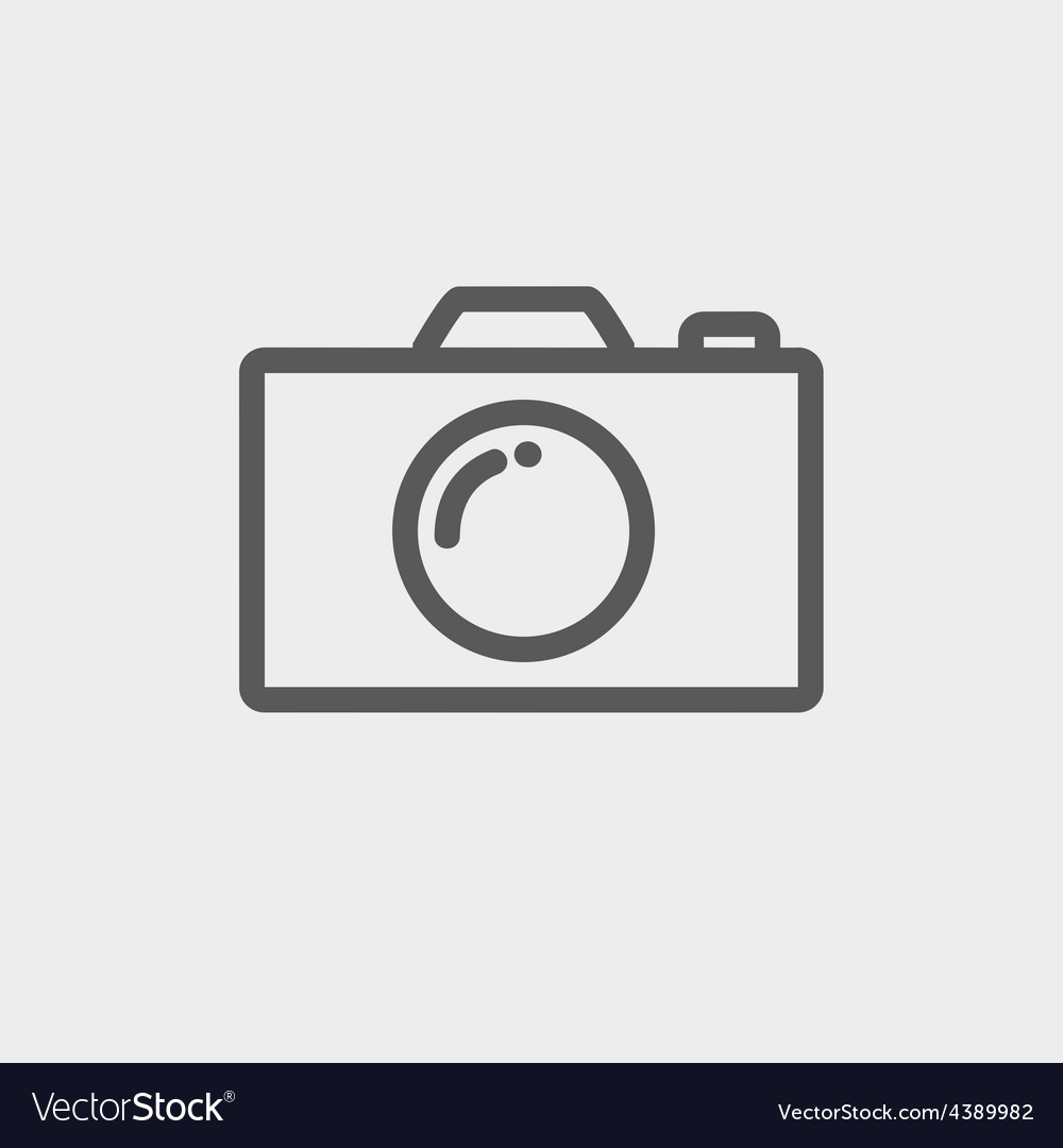 Camera thin line icon Royalty Free Vector Image Camera thin line icon Royalty Free Vector Image