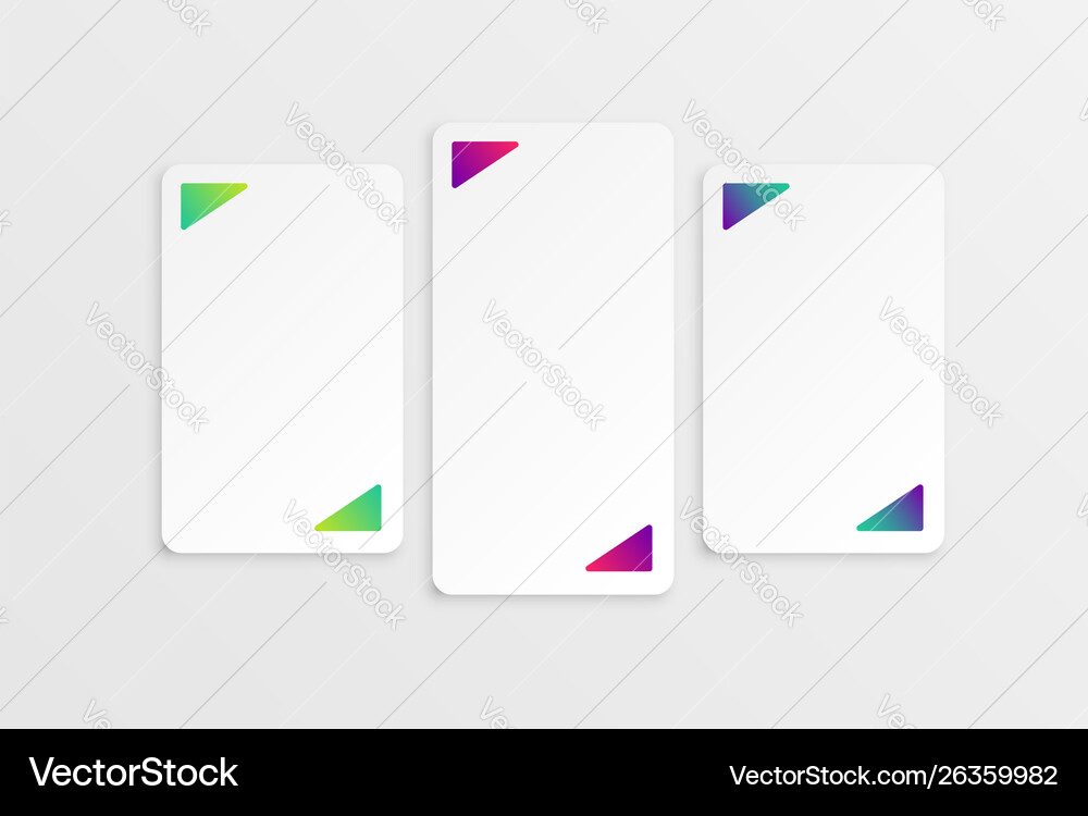 Colorful modern white card template with Vector Image