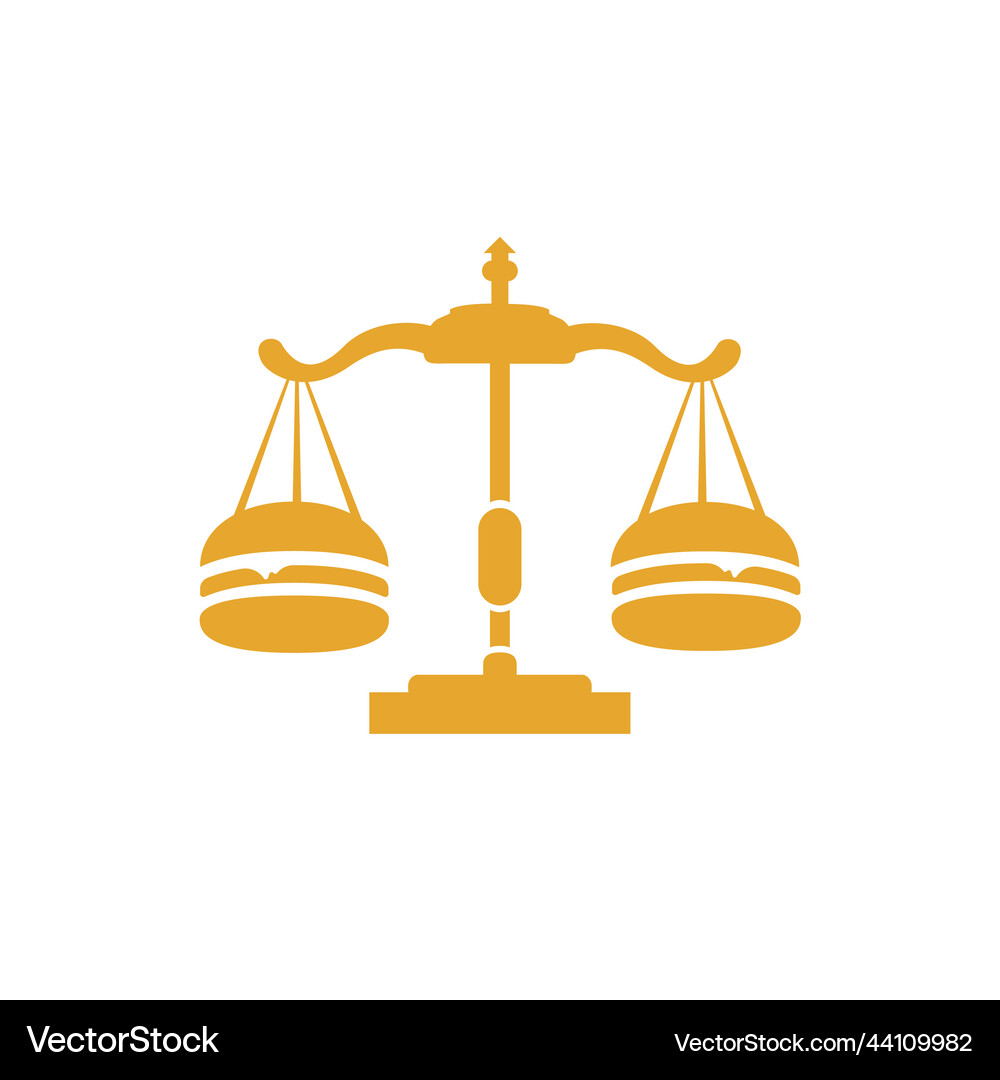 Food law logo design template Royalty Free Vector Image