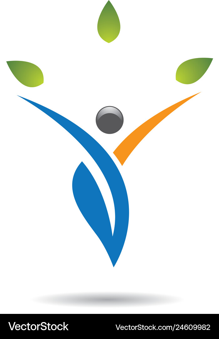 Human health symbol design Royalty Free Vector Image