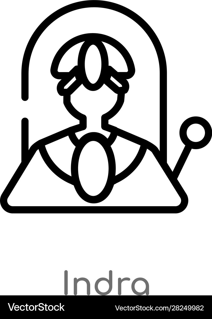 Outline indra icon isolated black simple line Vector Image