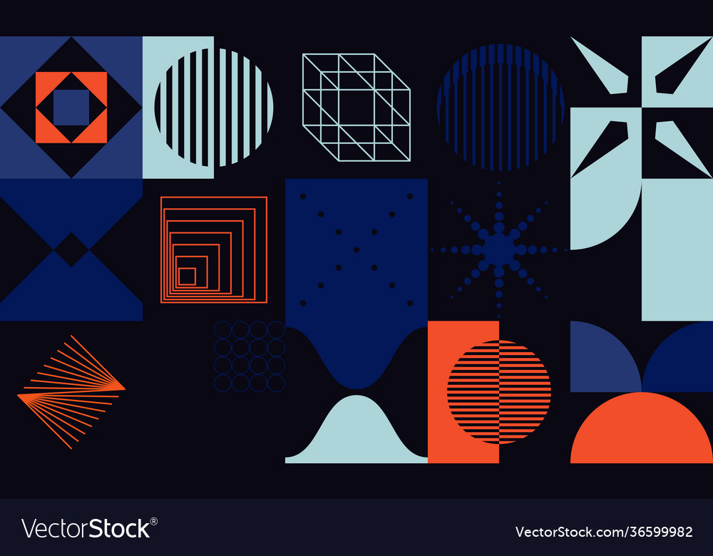 Retro future abstract pattern Royalty Free Vector Image
