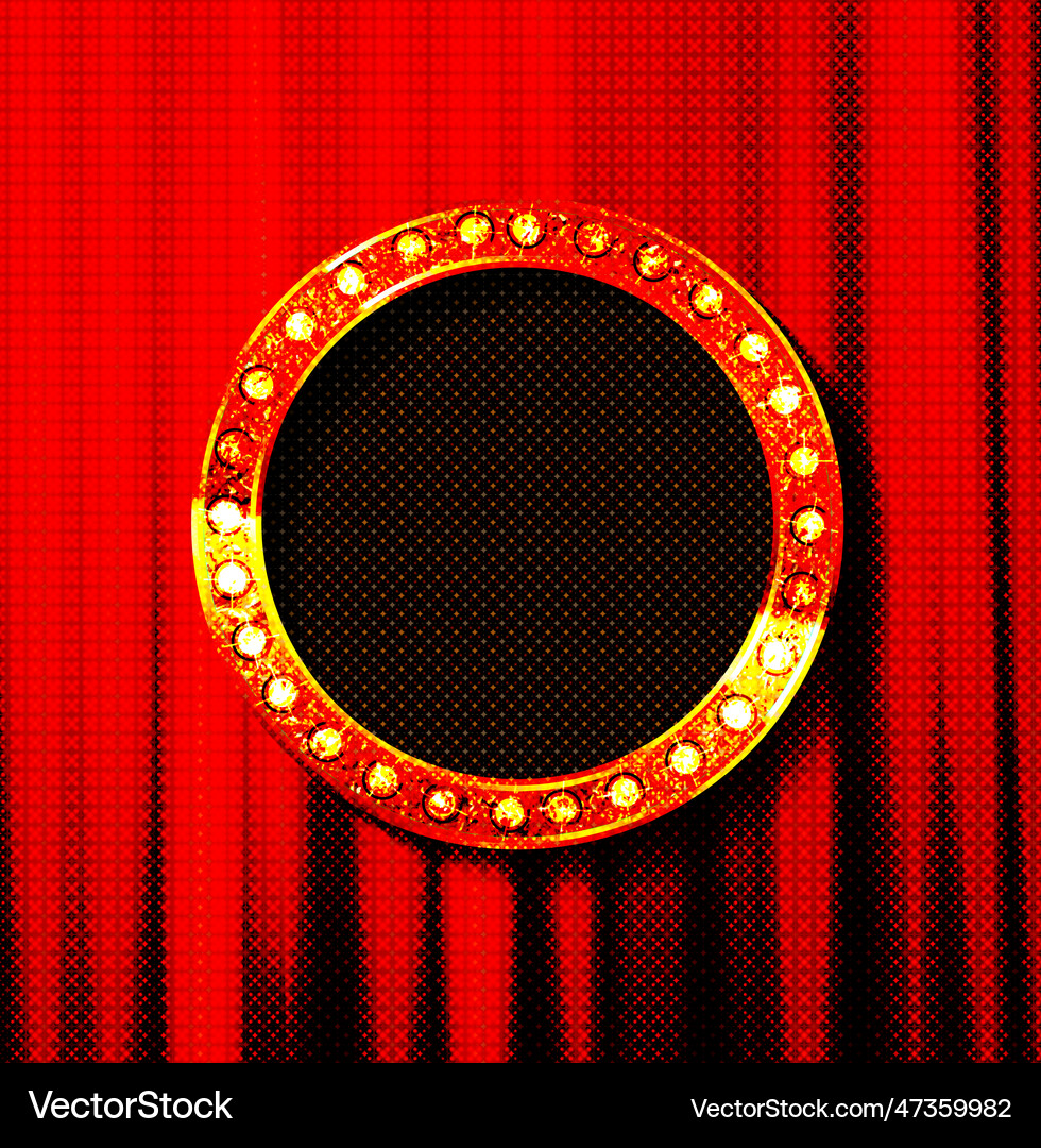 Retro light sign vintage style banner Royalty Free Vector