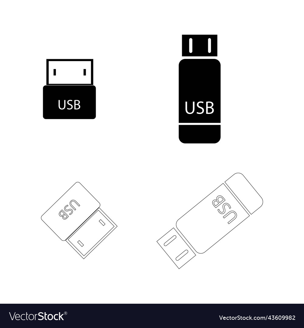 Usb data transfer logo Royalty Free Vector Image