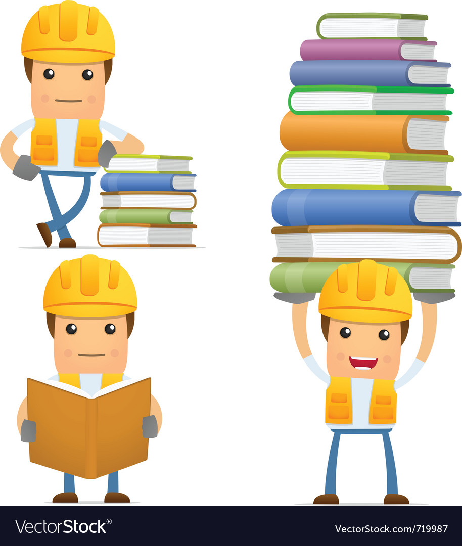 Cartoon builder Royalty Free Vector Image - VectorStock