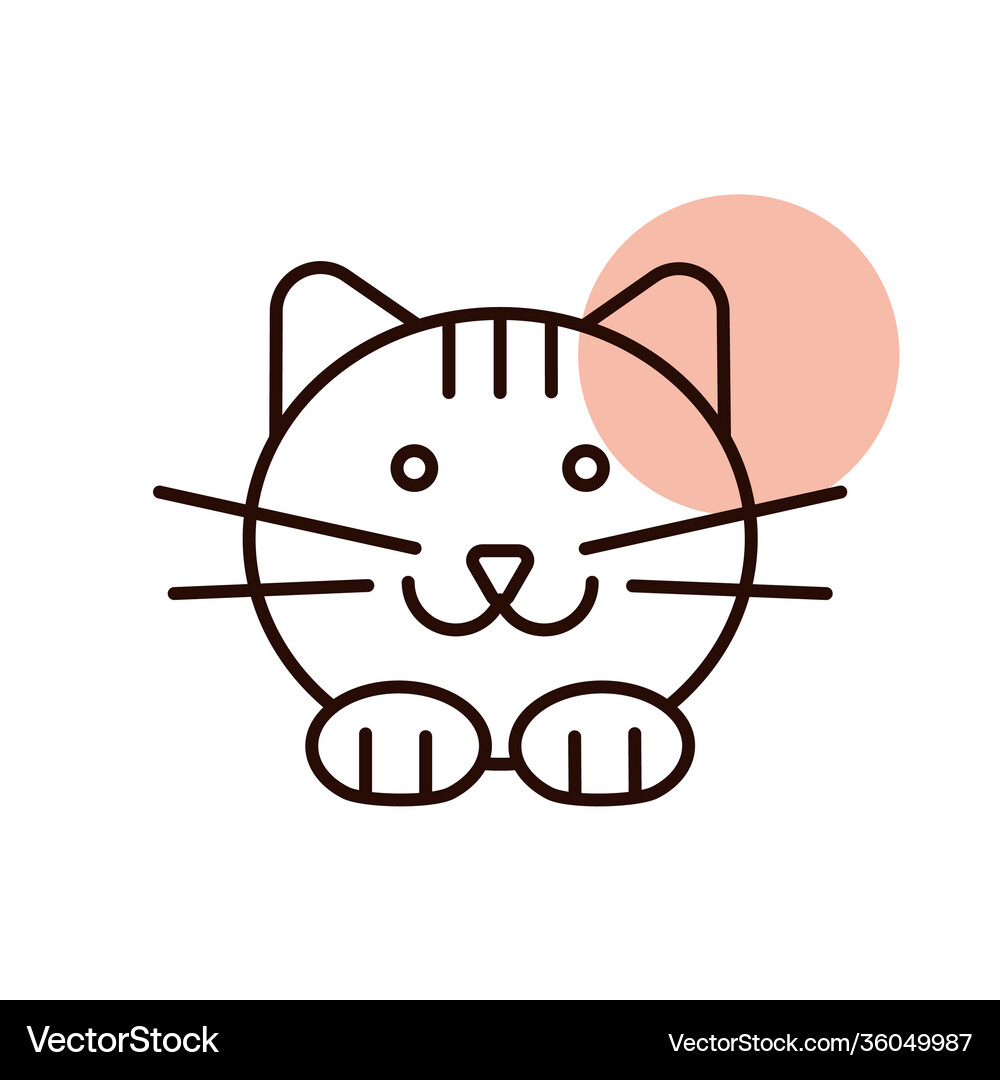 Cat icon pet animal sign Royalty Free Vector Image