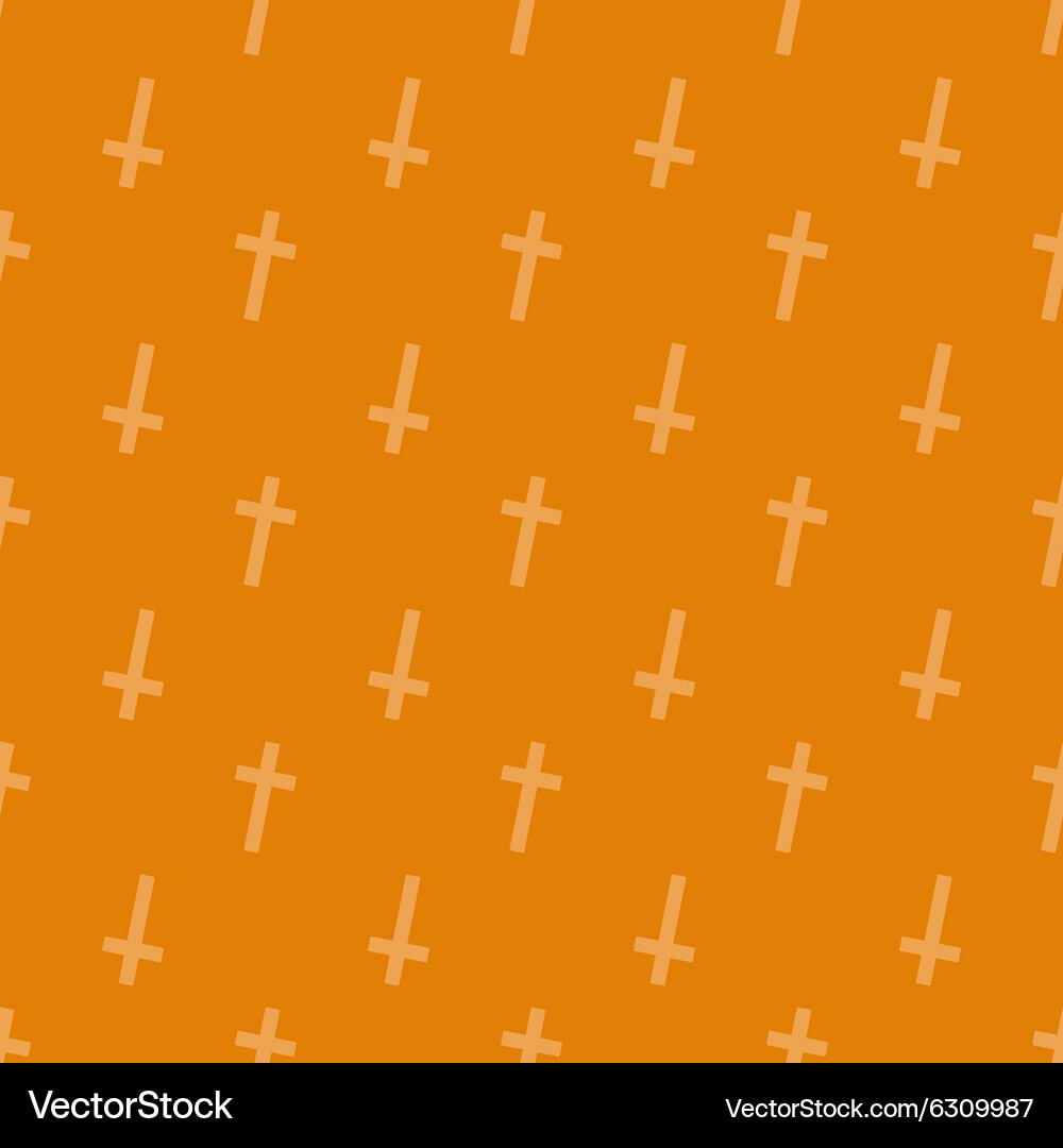 Halloween seamless pattern with crosses Royalty Free Vector